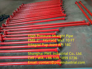 High-Pressure Straight Pipe 2 Inch FIG 1502 Wing x Thread 15000 PSI ...